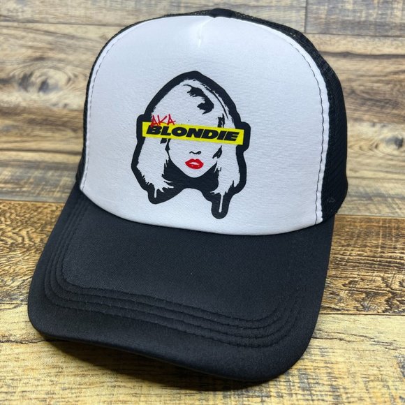 Unbranded | Accessories | Blondie Mens Trucker Hat Black Snapback Retro 974 Female Rock Band ...